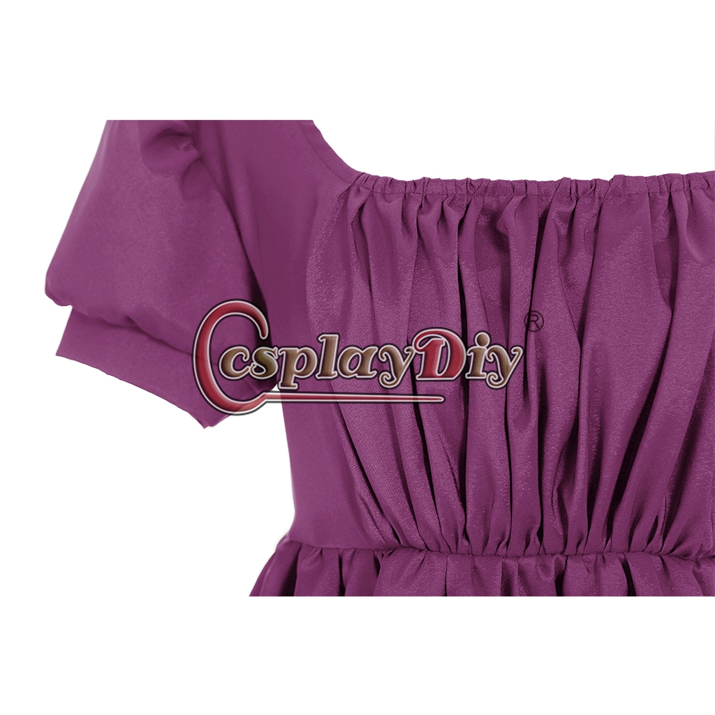 Cosplaydiy Simple Purple Regency style dress lady High Waistline Tea ...