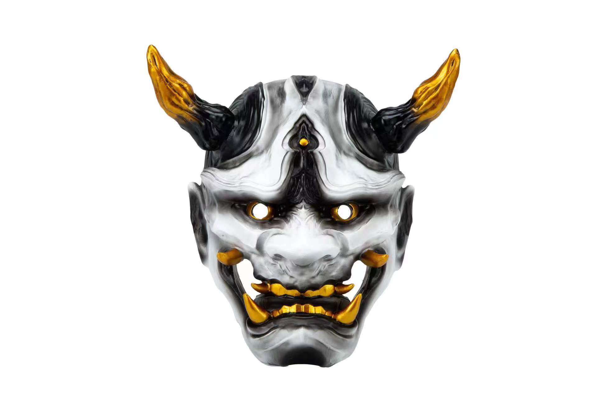 Halloween Cosplay Masks Demon Oni Samurai Props Grimace Full Face Mask
