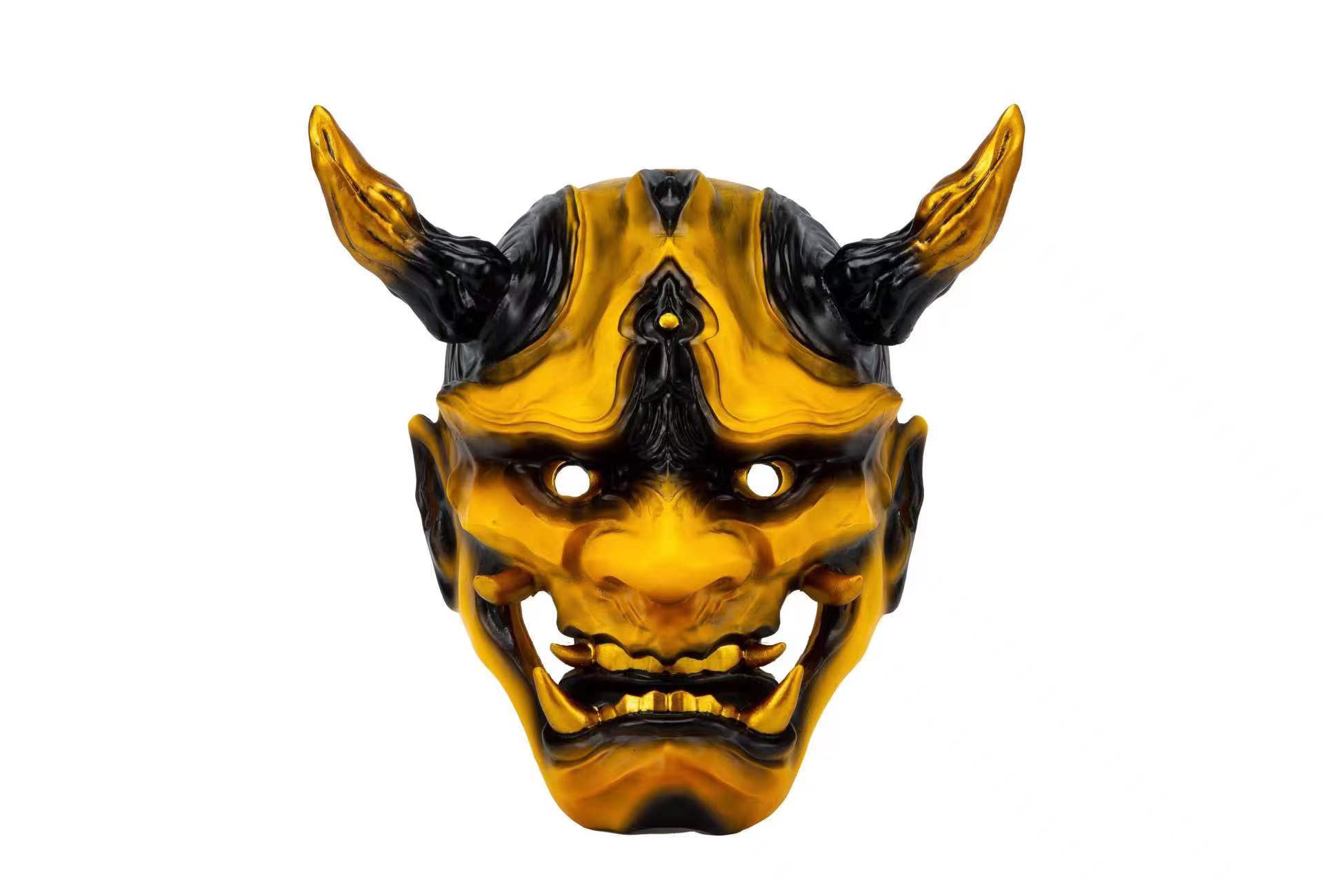 Halloween Cosplay Masks Demon Oni Samurai Props Grimace Full Face Mask