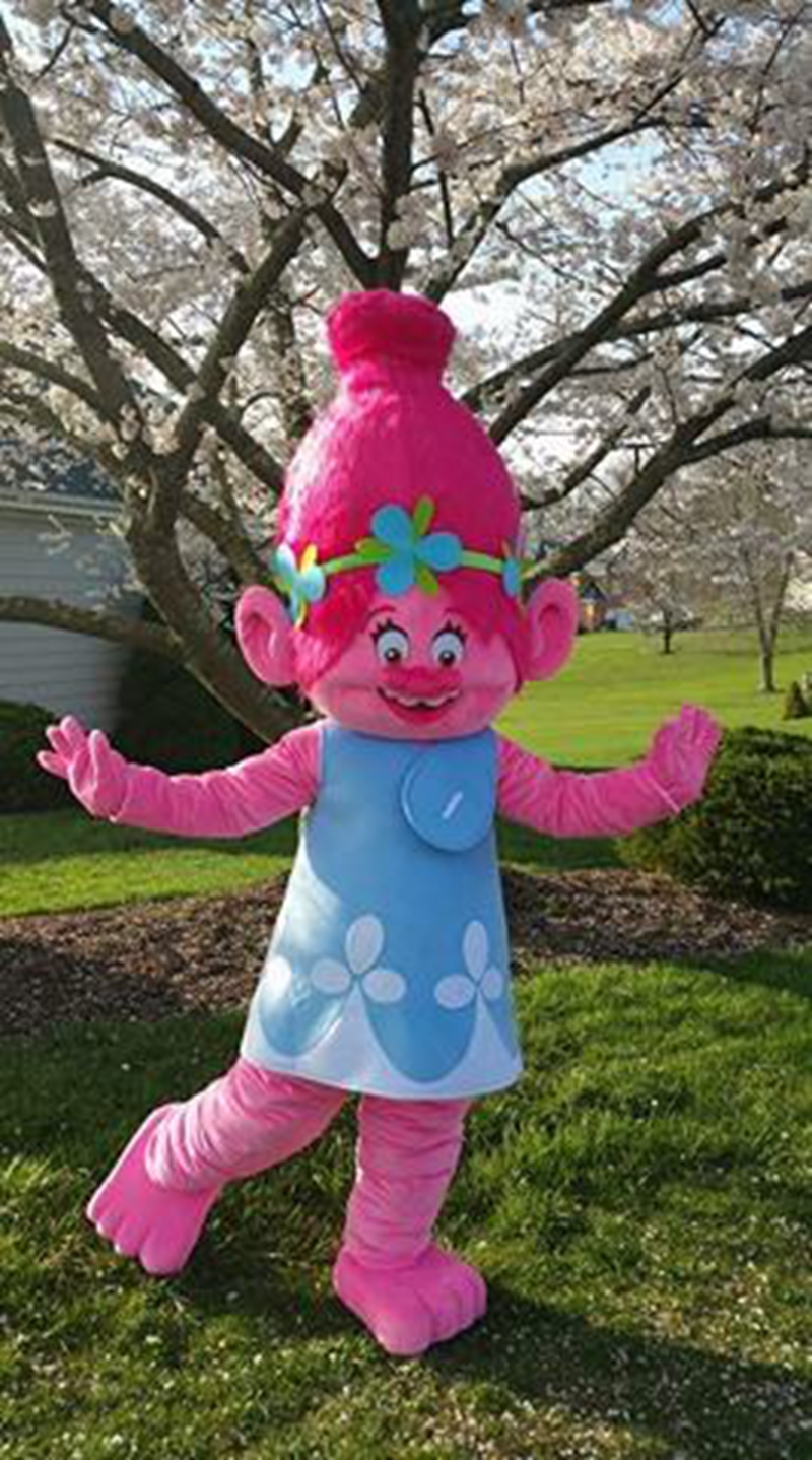 Plush Fursuit Poppy Trolls Costume Adult Size Full Body Fancy Dress ...