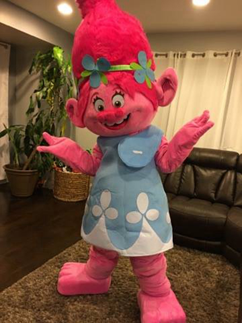 Plush Fursuit Poppy Trolls Costume Adult Size Full Body Fancy Dress ...