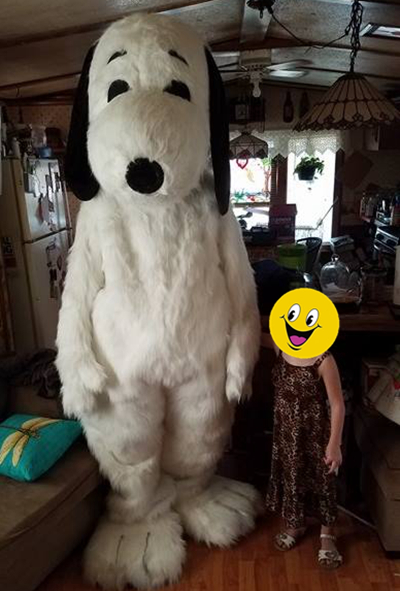 Fur Suit Plush Mascot Snoopy Costume Adult Size Fancy Dress Cartoon ...