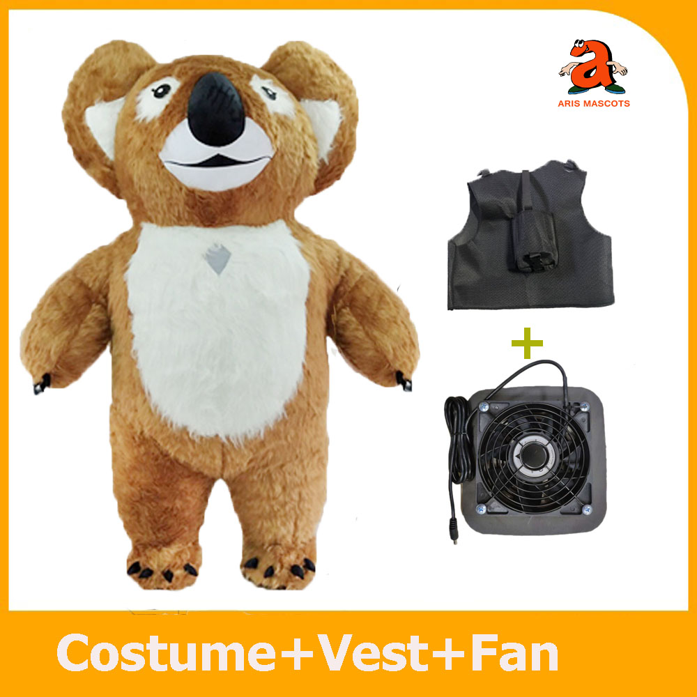 Huge Inflatable Koala Costume Big Round Koala Blow Up Suit Adult Size ...