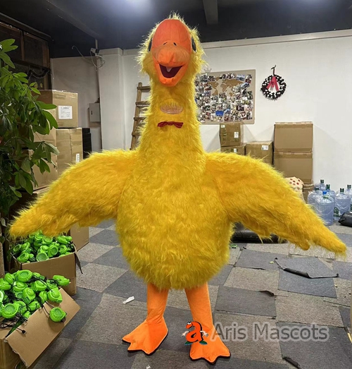 2m Yellow Goose Inflatable Suit Adult Full Body Swan Mascot Costume for ...