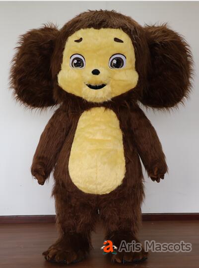 2m Inflatable Monkey Mascot Costume Adult Furry Plush Blow Up Suit ...