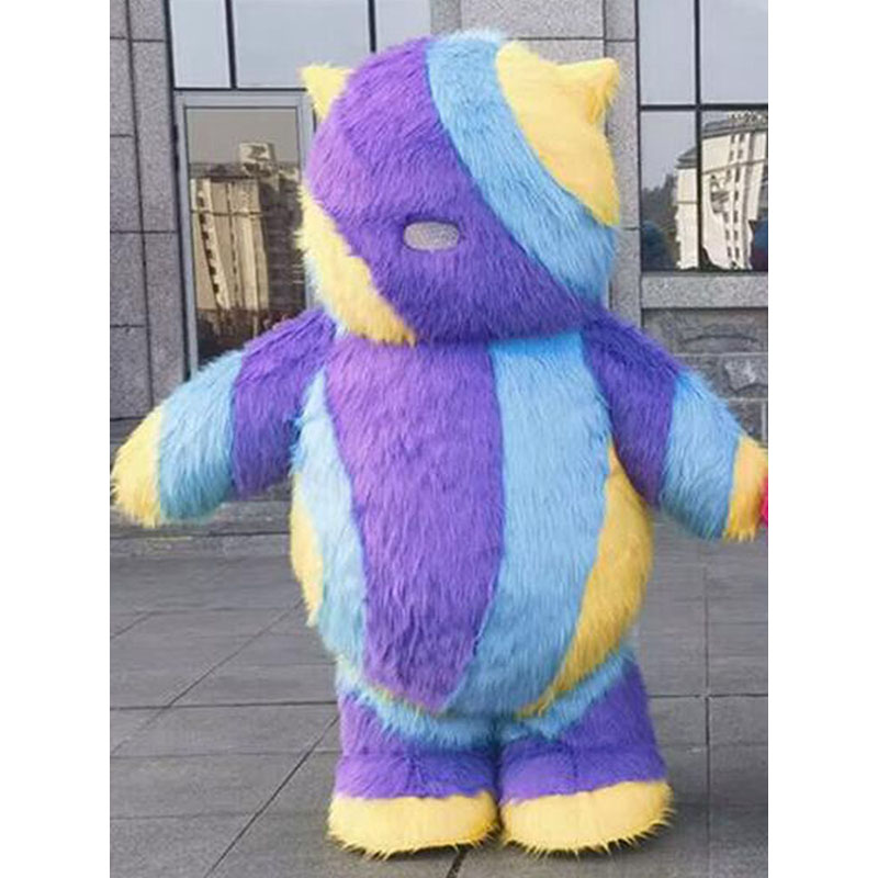 Inflatable Rainbow Monster Costume Full Body Character Blow Up Furry ...