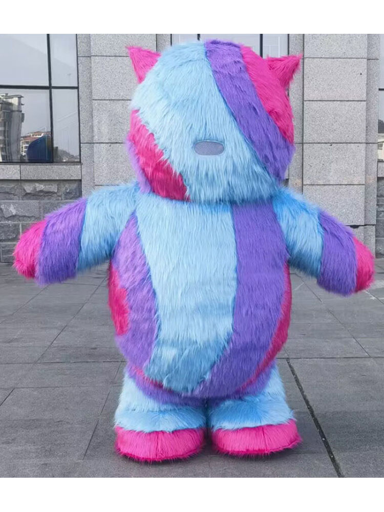 Inflatable Rainbow Monster Costume Full Body Character Blow Up Furry ...