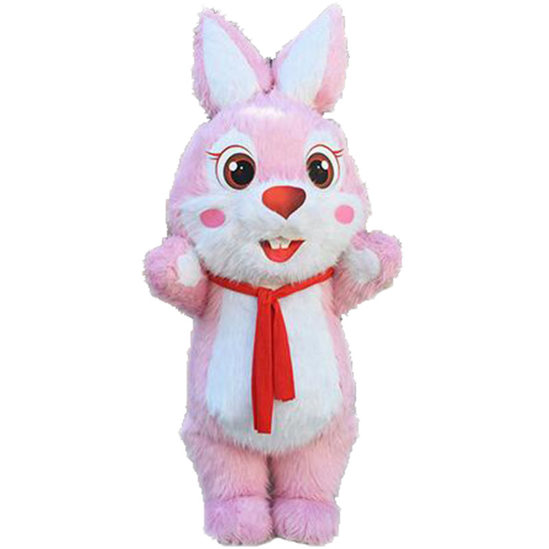 Inflatable Rabbit Costume Adult Walking Hare Blow Up Mascot Easter ...