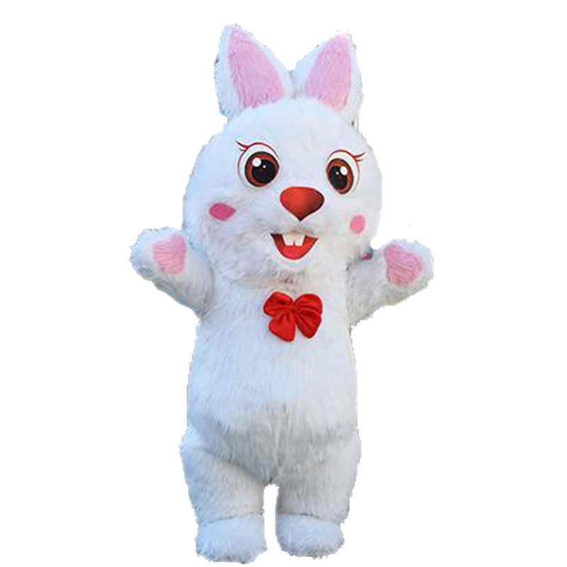 Inflatable Rabbit Costume Adult Walking Hare Blow Up Mascot Easter ...