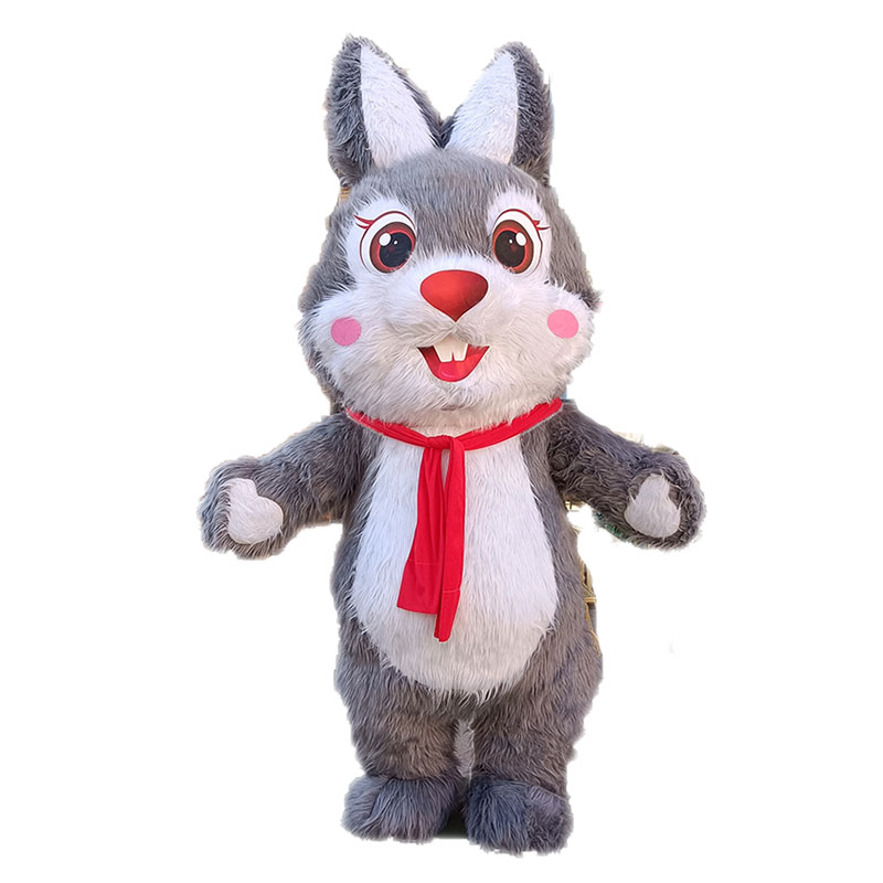 Inflatable Rabbit Costume Adult Walking Hare Blow Up Mascot Easter ...