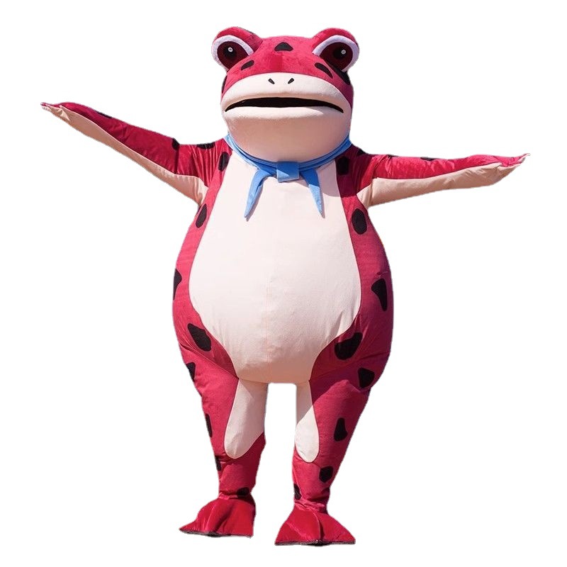 Full Body Adult Wearable Inflated Frog Mascot Costume for Entertainment