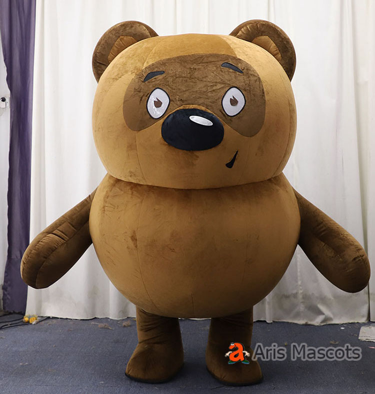 Inflatable Bear Costume Adult Blow Up Mascot Suit Carnival Fancy Dress