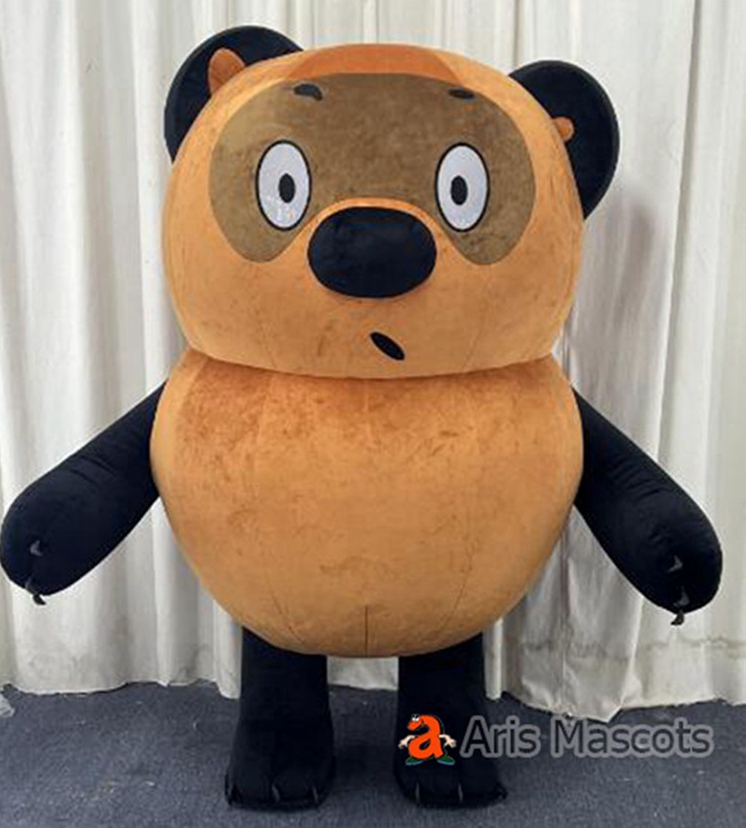 Inflatable Bear Costume Adult Blow Up Mascot Suit Carnival Fancy Dress