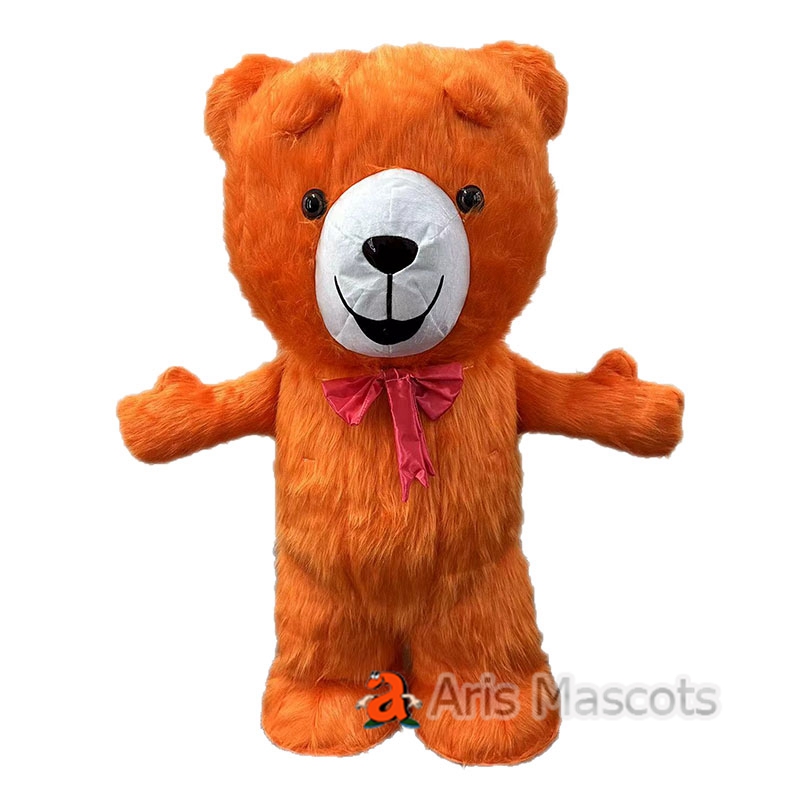 Giant Furry Bear Inflatable Suit Adult Wearable Blow Up Mascot Costume ...