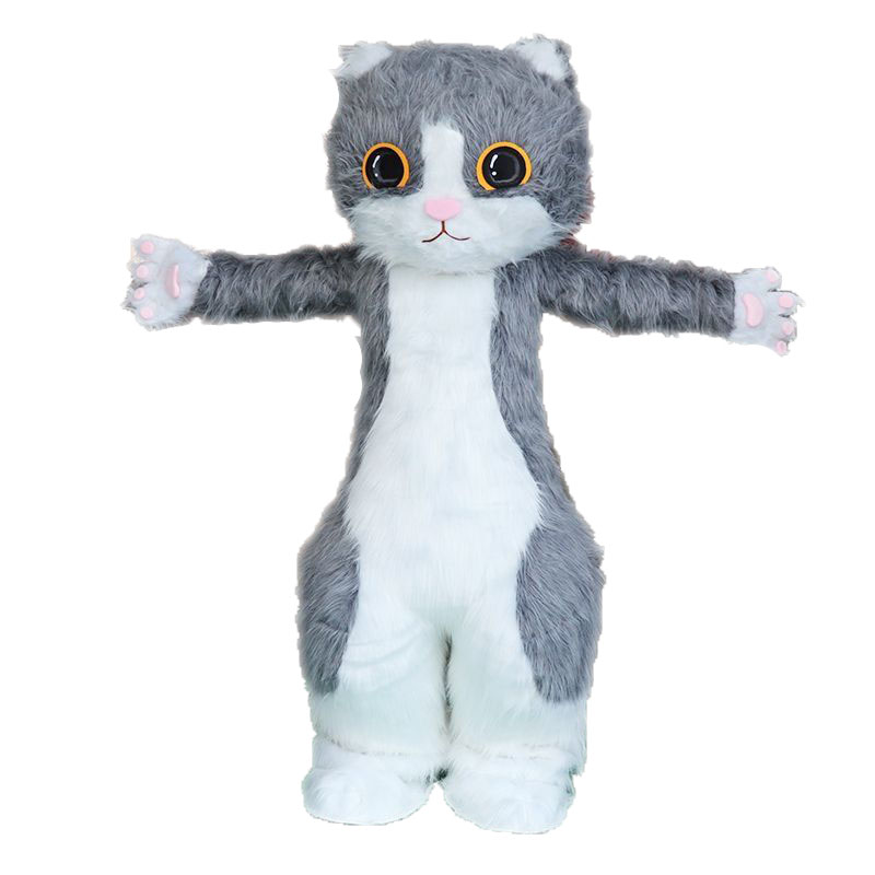 Adult Realistic Cat Mascot Costume for Entertainment Full Body Furry ...