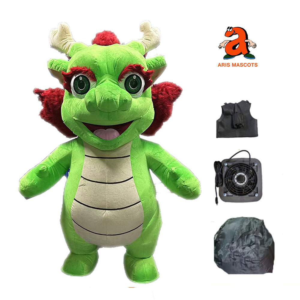 Giant Real Life Inflatable Dragon Costume Adult Blow Up Mascot Suit for ...