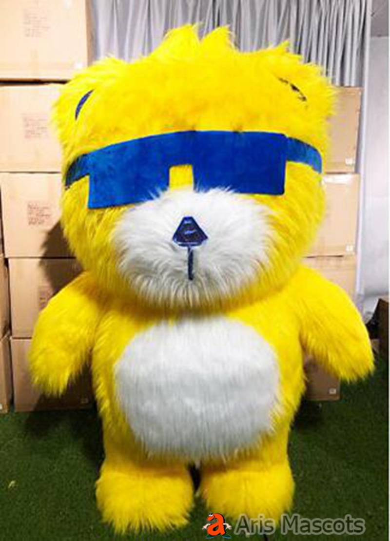 Giant Cool Bear Blow Up Suit Full Body Walkable Mascot Inflatable ...