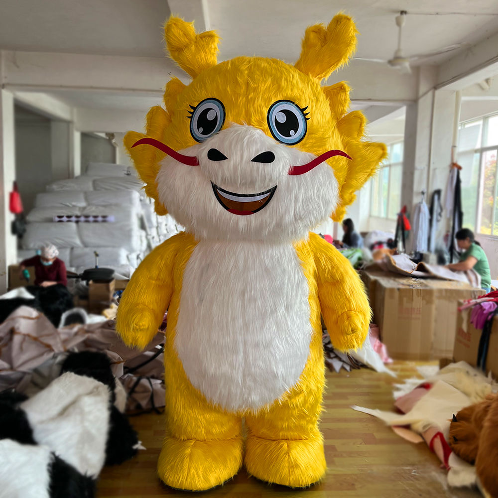 Giant Inflatable Furry Dragon Mascot Costume Full Body Blow Up Adult ...