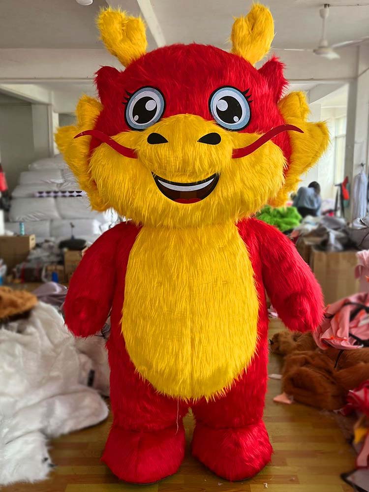 Giant Inflatable Furry Dragon Mascot Costume Full Body Blow Up Adult ...