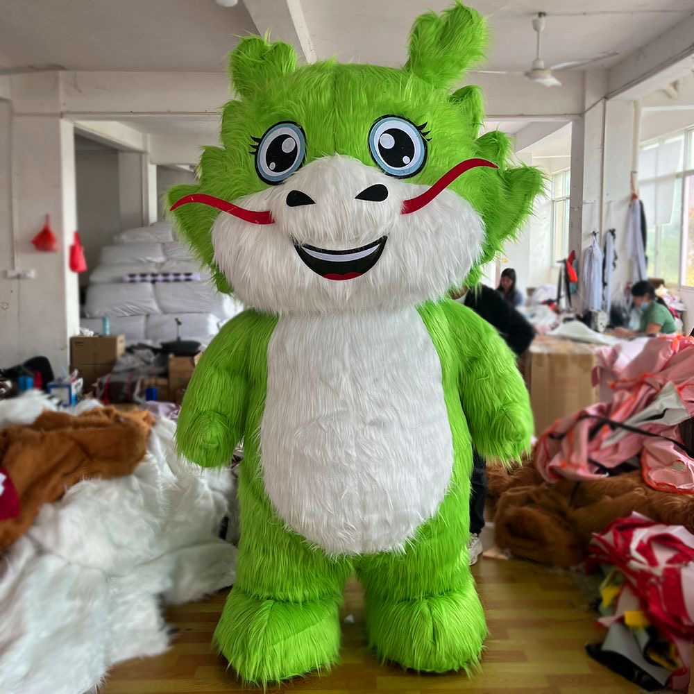 Giant Inflatable Furry Dragon Mascot Costume Full Body Blow Up Adult ...