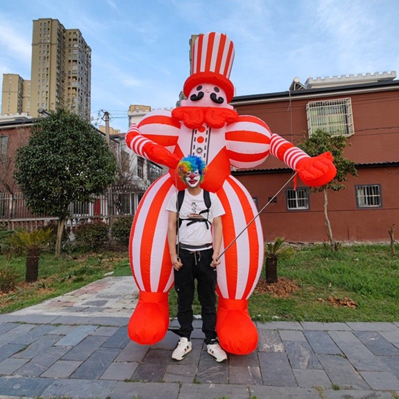 3m Adult Carry Inflatable Long Legs Clown Walking Interactive Props for ...