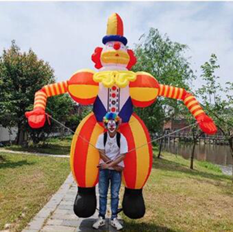 3m Adult Carry Inflatable Long Legs Clown Walking Interactive Props for ...