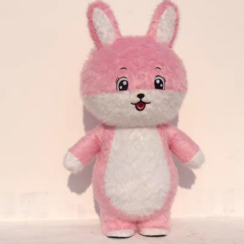 Inflatable Rabbit Costume for Entertainments Adult Furry Easter Bunny ...