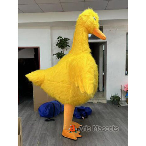Adult Real Life Walking Furry Peking Duck Mascot Costume Full Body Blow ...