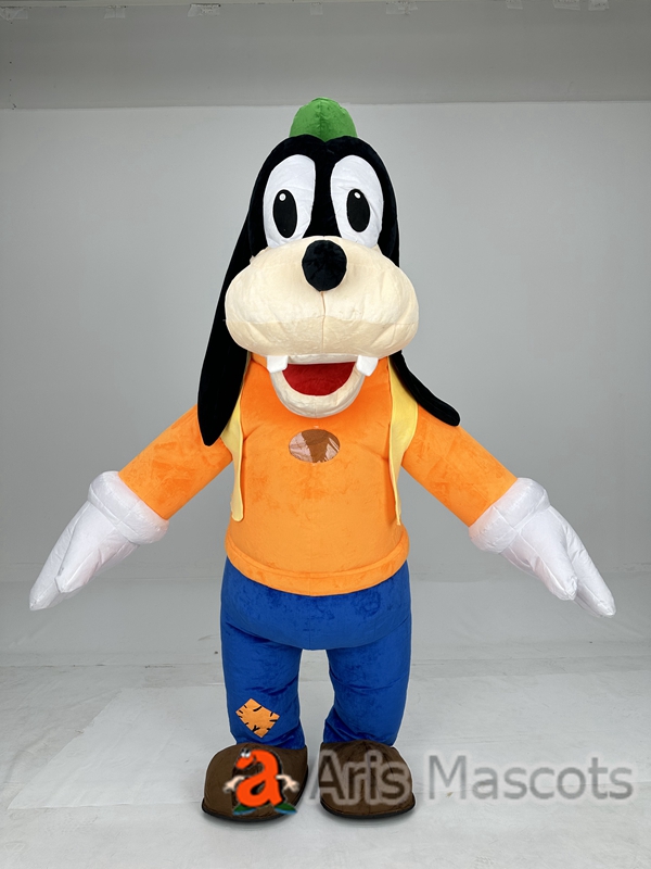 Realistic Inflatable Goofy Dog Costume Adult Cartoon Character Fancy ...