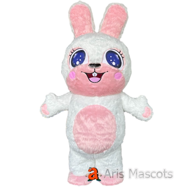 Adult Inflatable Rabbit Mascot Costume for Easter Events Smiling Bunny ...