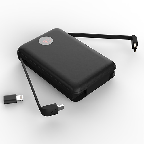 mini power bank 10000mAh with built in cable for all cellphone,Power ...