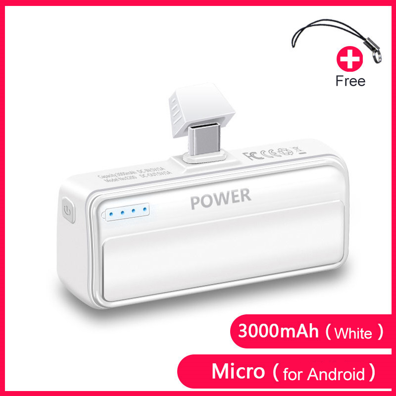 Pocket Emergency power bank 3000mAh with,New Power Banks for 2021