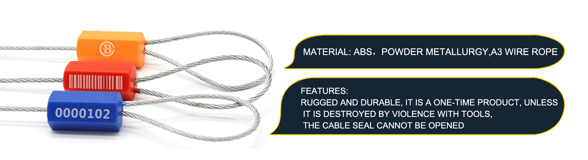 Cable wire seal|cable seal lock