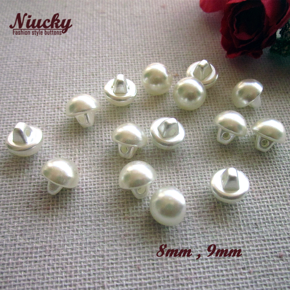 8mm 9mm Shank Small Pearl White Pearl Buttons for Sewing Doll Baby ...