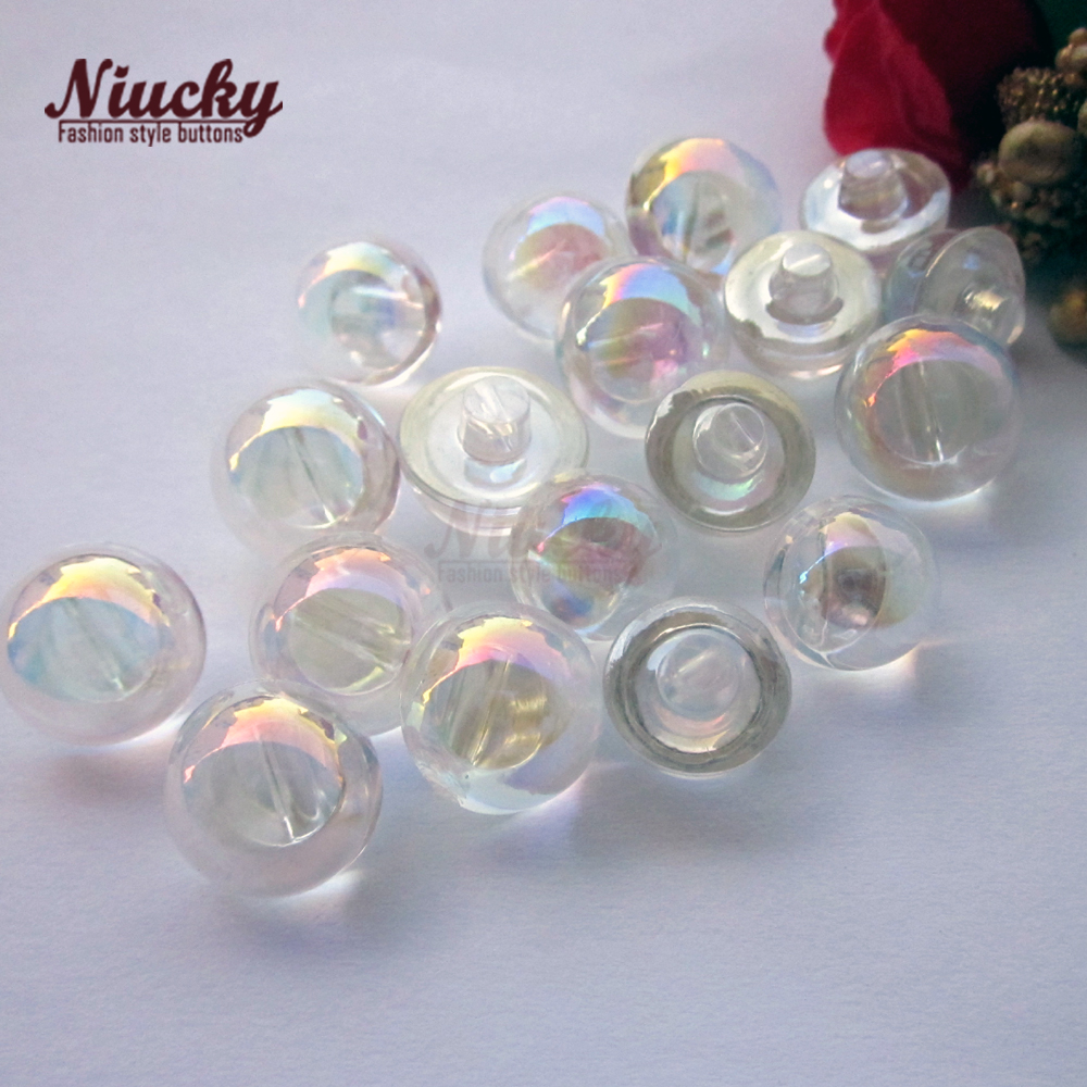 10mm / 11mm Transparent AB Color Crystal Mushroom Buttons for Sewing ...