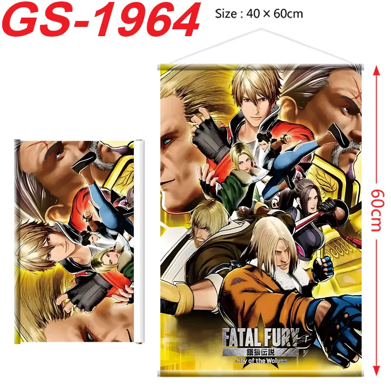 40*60cm 10 Styles Fatal Fury Cartoon Wallscrolls Waterproof Anime ...