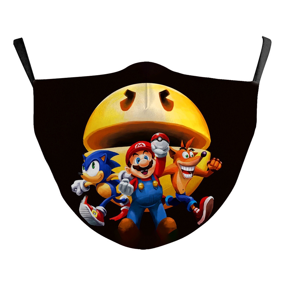 2021 New Super Mario Bros 3D Video Game Face Masks