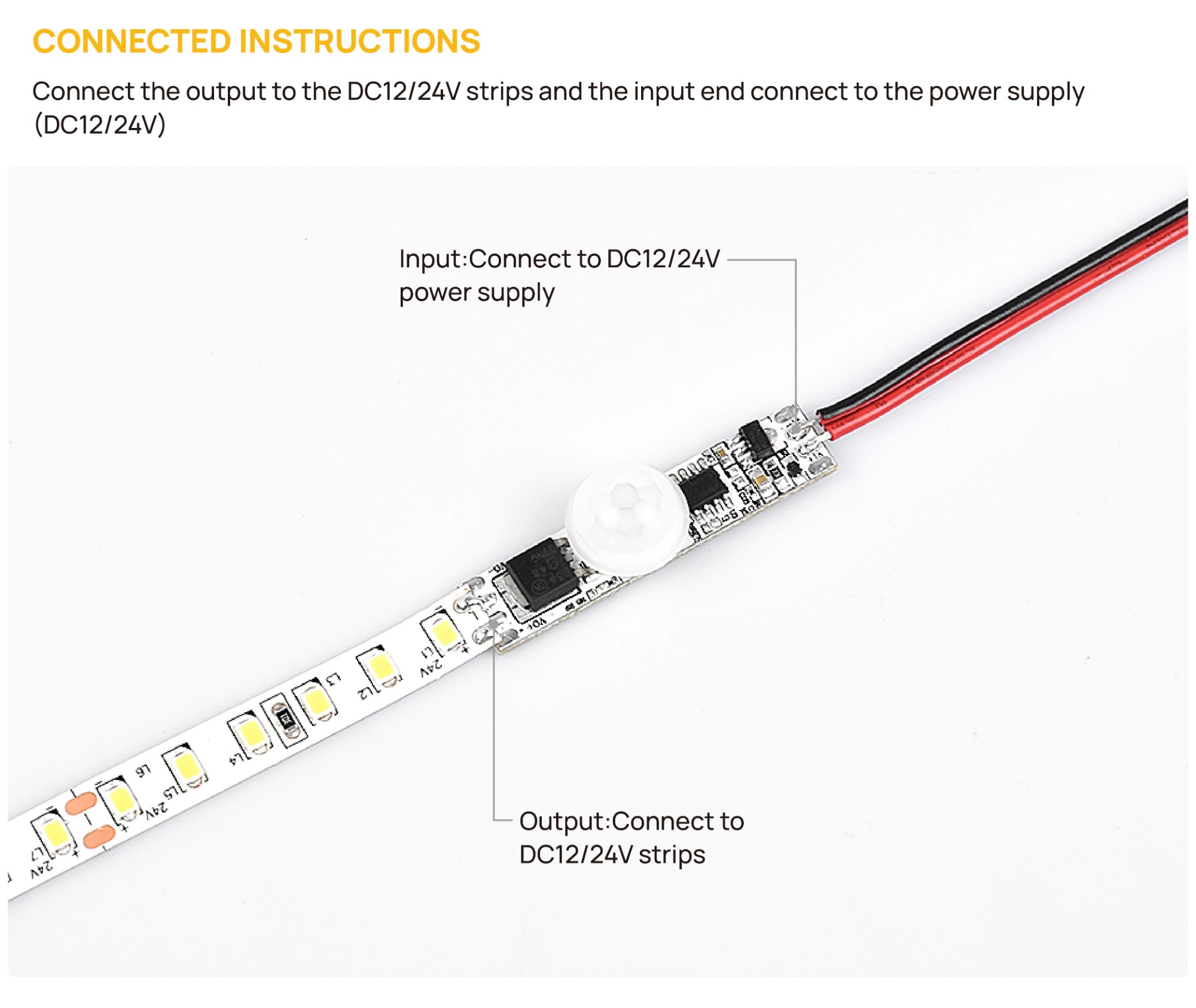 PIR01 DC12V-DC24V 6A PIR Motion Sensor,Sensor Switch