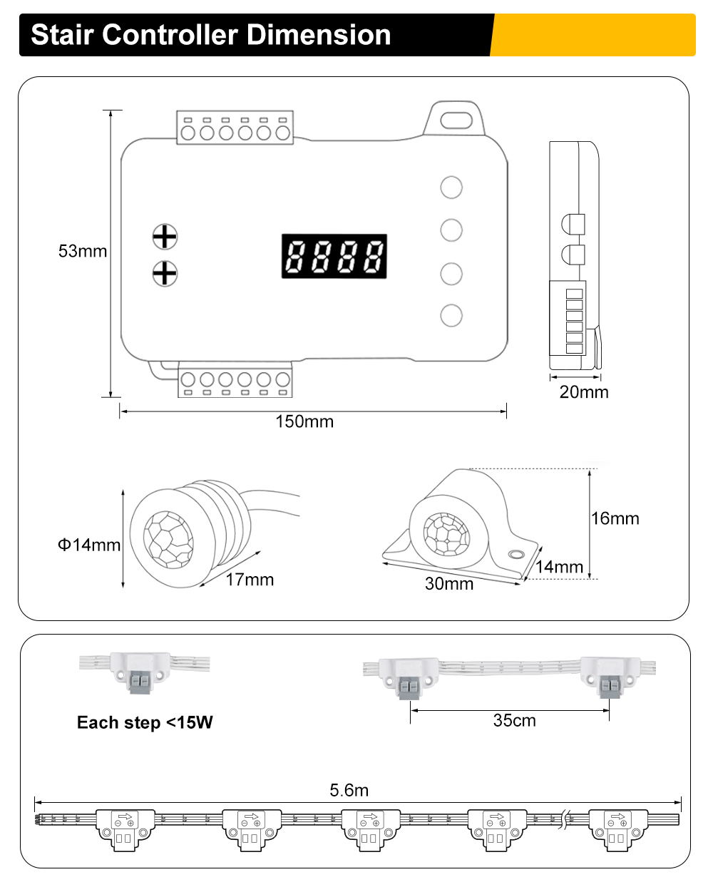 STEP-05 Dynamic Stair Lighting Controller,Professional Series Stair ...