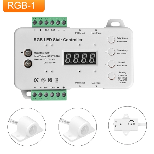 RGB-1 RGB LED Stair Lighting Controller with daylight sensor ...