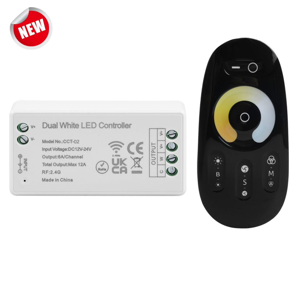 CCT-02 2.4G Dual White LED Controller,Dual White