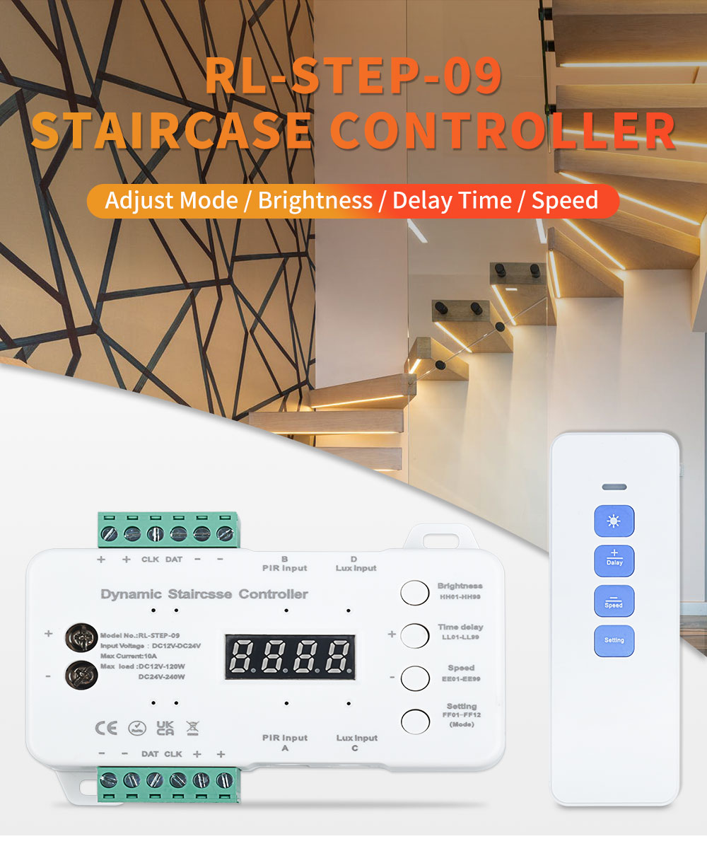 STEP-09 Dynamic Stair Lighting Controller with Daylight sensor and ...