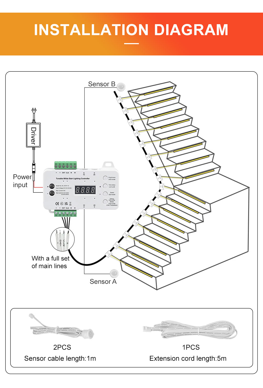 STEP-10 Tunable White Stair Lighting Controller,Professional Series ...