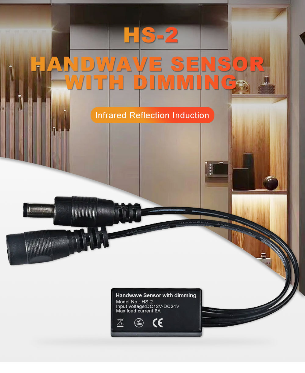 HS-2 DC12V-DC24V 6A hand wave sensor switch with dimming function,Hand ...