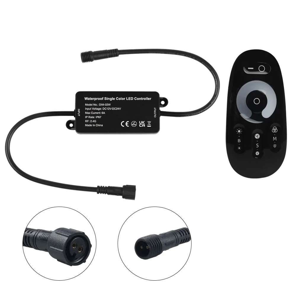 DIM-02W IP67 Waterproof 2.4G Single Color Touch LED Controller,2.4G Series