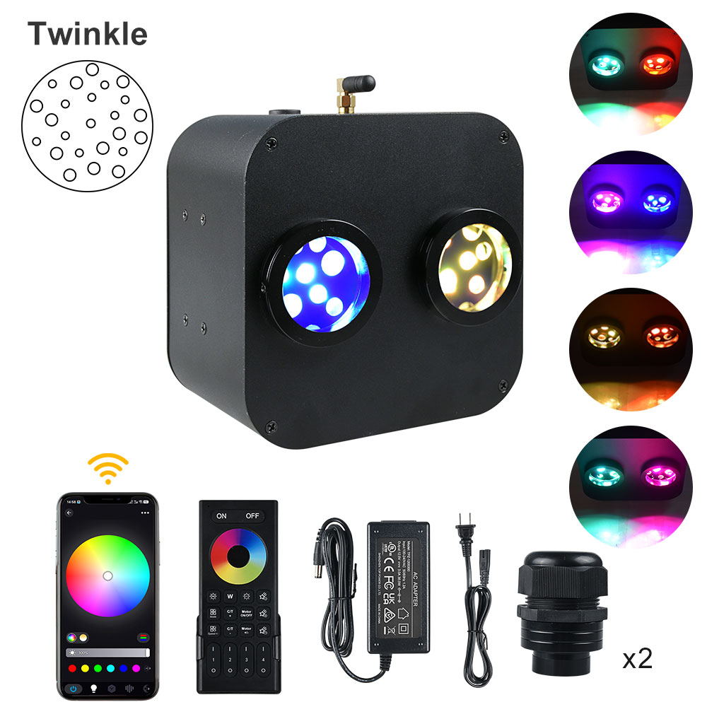 FO-RD-30TD 2 Zone 30W Twinkle RGB+CCT Fiber Optic illuminator,Multi ...