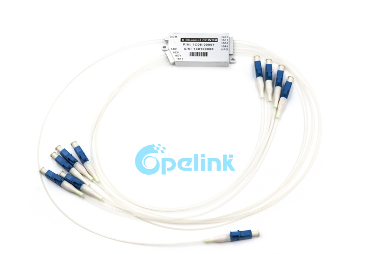 8CH CCWDM Module, 0.9mm LC/PC Optical Compact CWDM With UPG