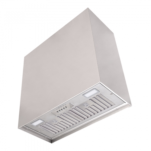 Akicon 30" Stainless Steel Range Hood, Modern Box Kitchen Hood with ...