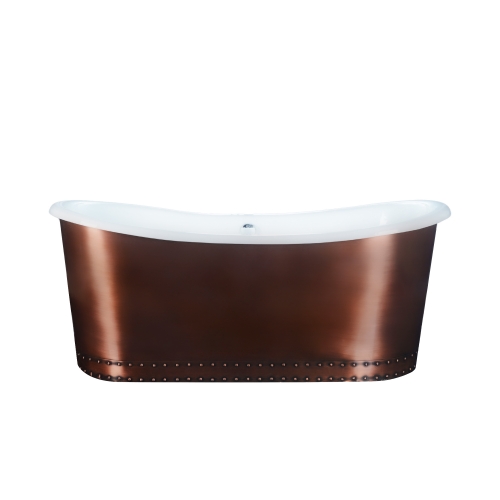 Custom Double Slipper Cast Iron Skirted Tub,Freestanding Bathtubs