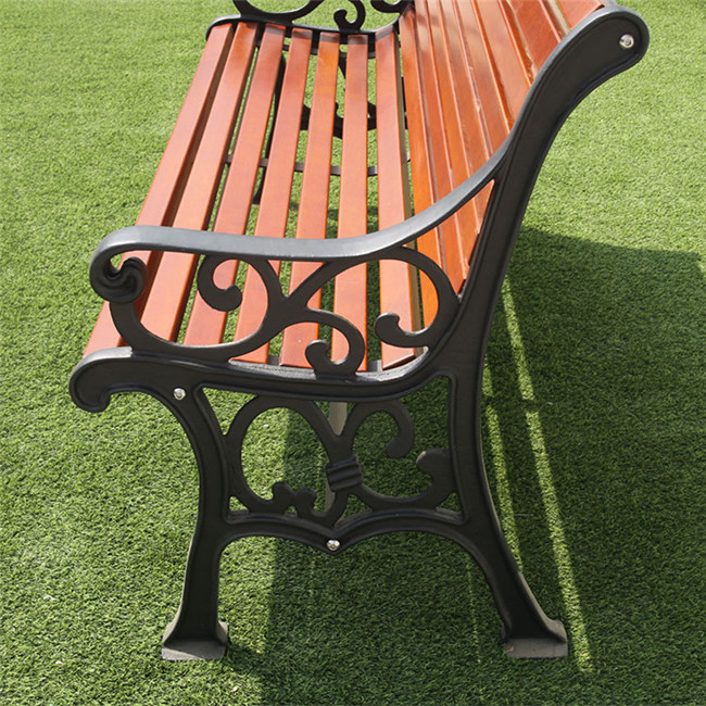 patio bench with cast iron leg